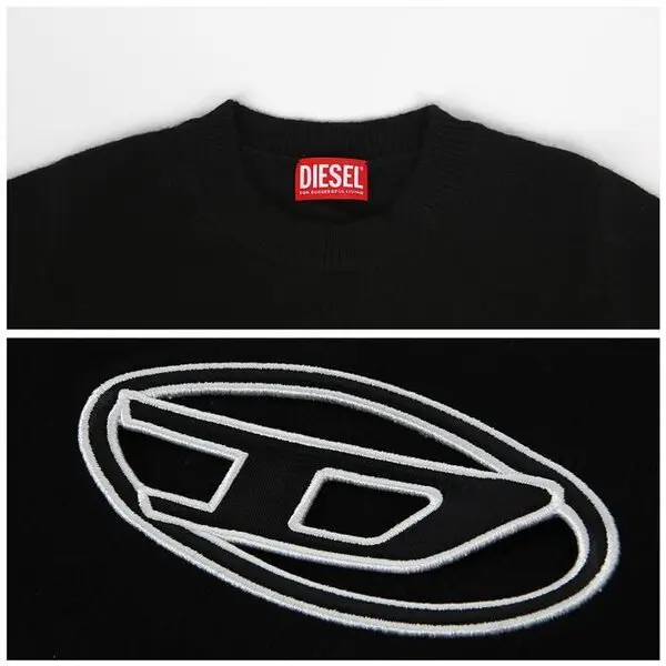 DIESEL® Embroidered Logo Crew Neck Jumper
