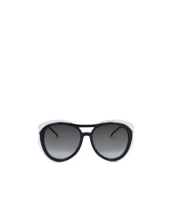 Elie Saab Aviator Frame Sunglasses - Gray