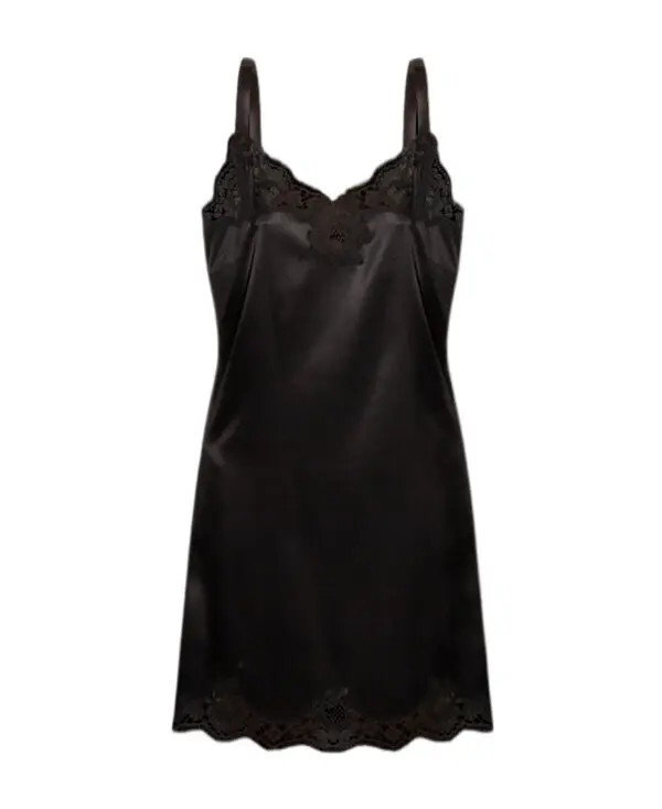 Dolce & Gabbana Lace Trim Mini Slip Dress