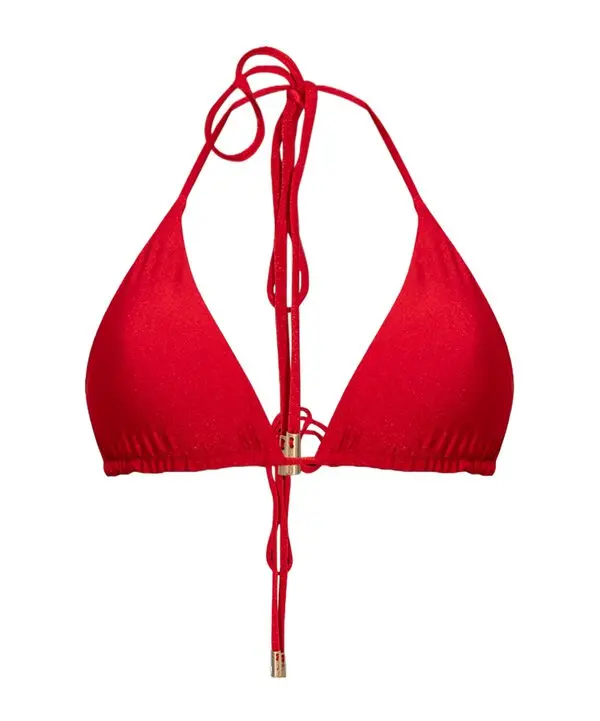 Cult Gaia Lace-up Bikini Top - Red