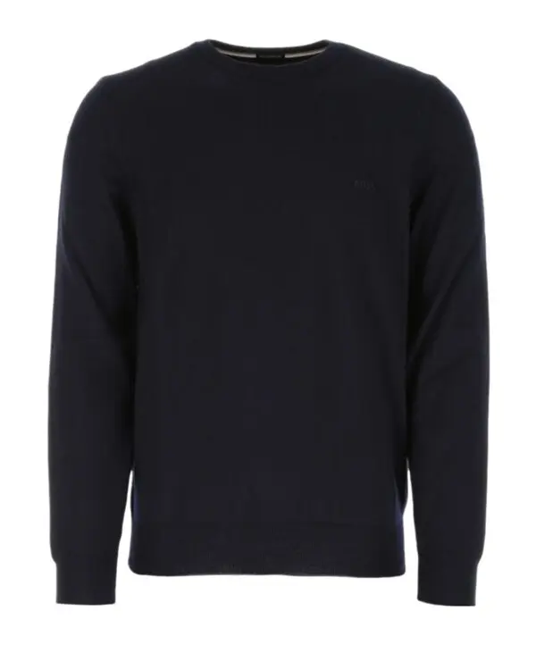 Hugo Boss Embroidered Crewneck Jumper - Black