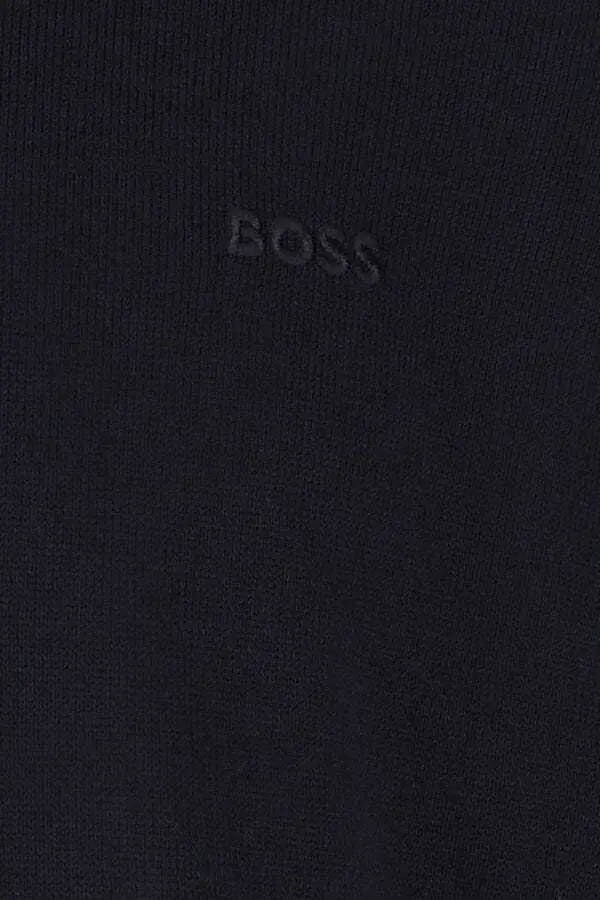 Hugo Boss Embroidered Crewneck Jumper - Black