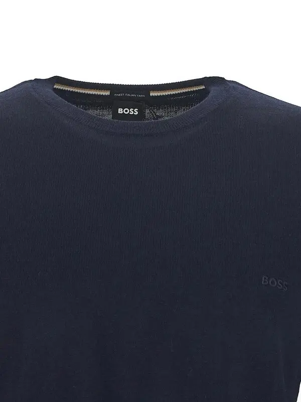 Hugo Boss Embroidered Crewneck Jumper - Black