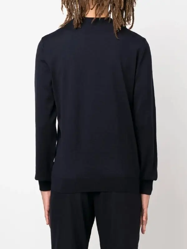 Hugo Boss Embroidered Crewneck Jumper - Black
