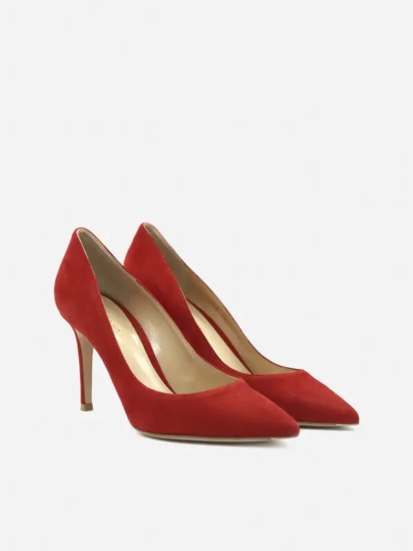 GIANVITO ROSSI Pointed Toe Stiletto High Heels - Red