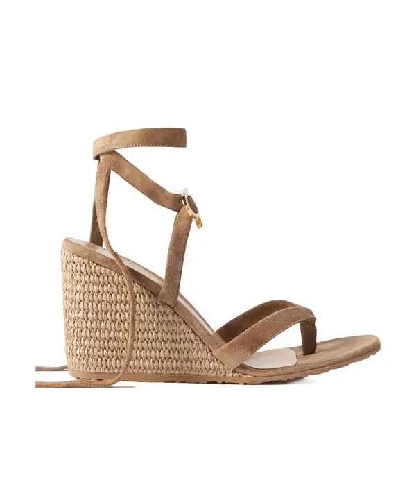 GIANVITO ROSSI Round Toe Wedge Sandals