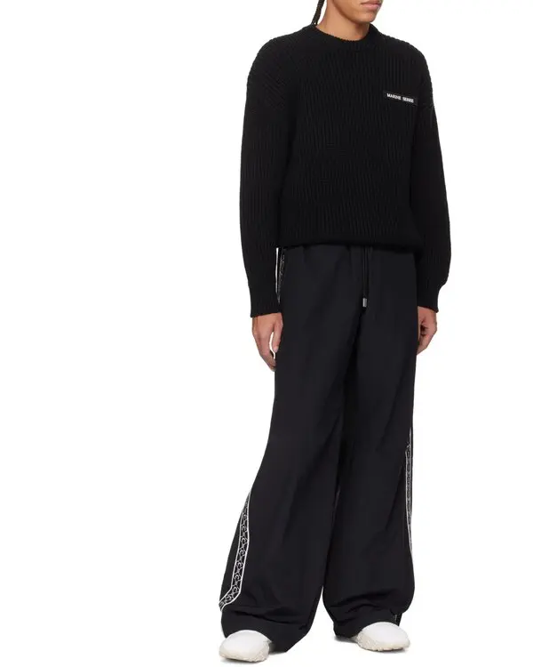 MARINE SERRE Half Cardigan Knit Crewneck Sweater
