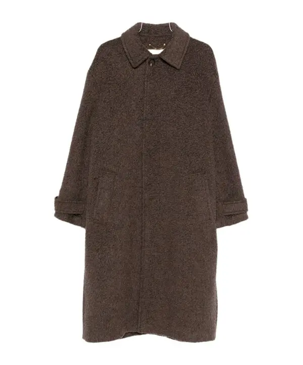 GOLDEN GOOSE Long Sleeved Brooch Detailed Coat