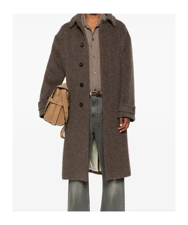 GOLDEN GOOSE Long Sleeved Brooch Detailed Coat