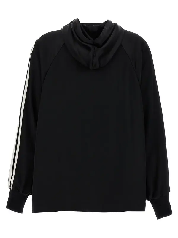 Y3 Zip-up Jacket With Stripe Detail - Black