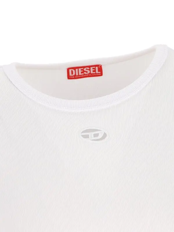 DIESEL® Logo Plaque Ribbed T-shirt