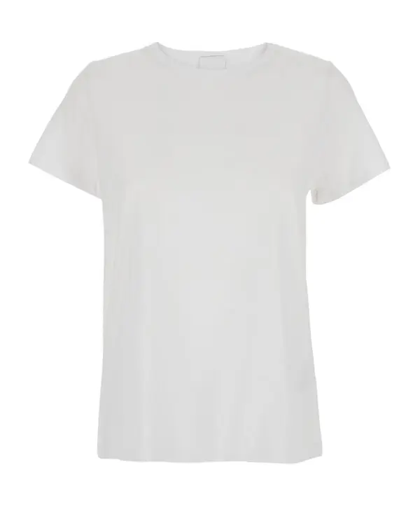 ALLUDE Round Neck Short Sleeve T-shirt