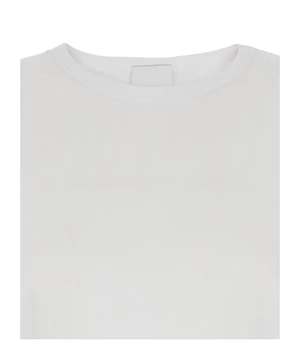 ALLUDE Round Neck Short Sleeve T-shirt