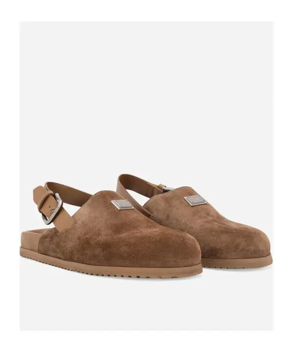 Dolce & Gabbana Logo Plaque Round Toe Mules