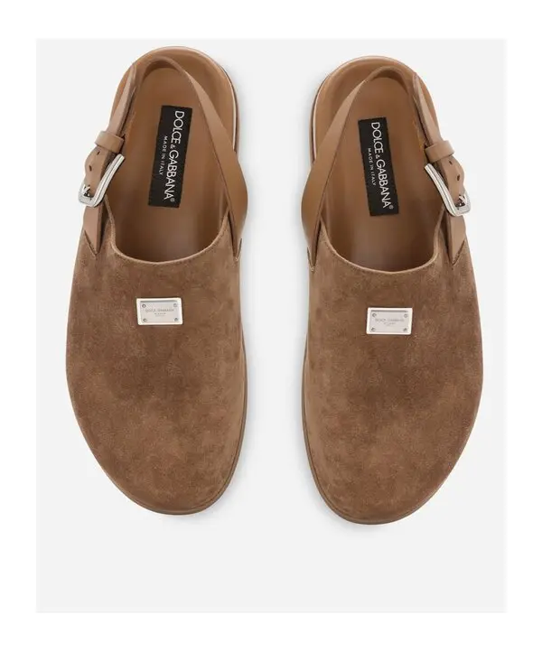 Dolce & Gabbana Logo Plaque Round Toe Mules