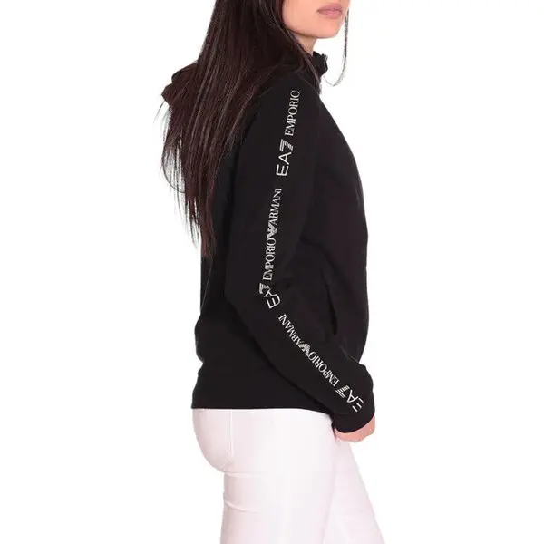 EA7 Logo Zip-up Hooded Sweater