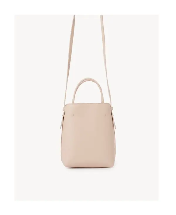 Chloé Sense Logo Embroidered Micro Tote Bag - Nude