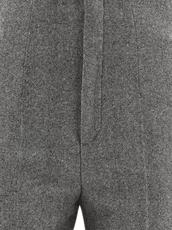 Sportmax Chevron-knit High-waisted Trousers