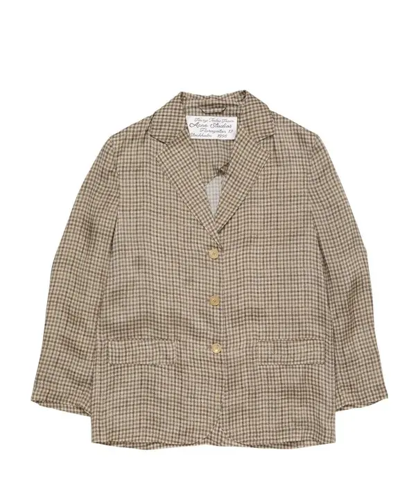 Acne Studios Checked Faux Fur Collar Jacket