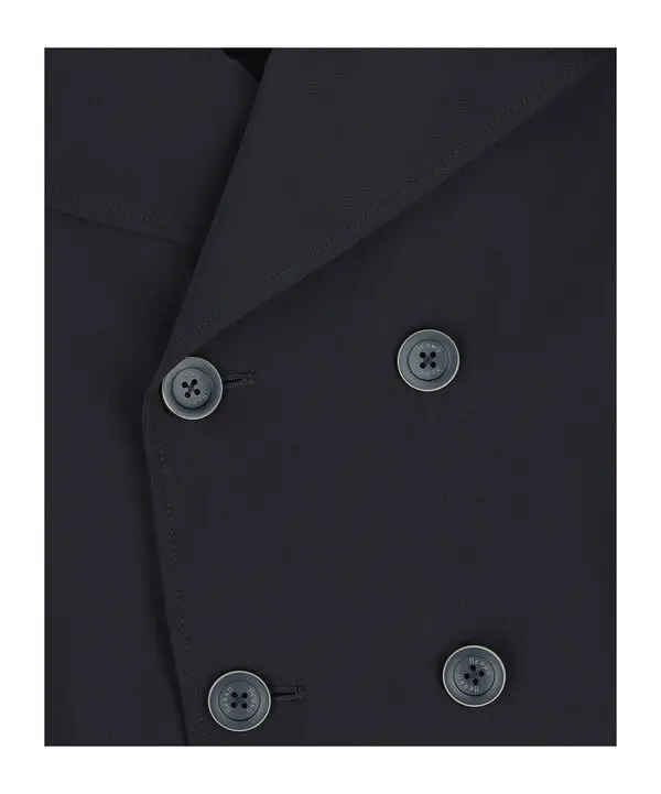 Herno Double-breasted Long-sleeved Jacket - Black