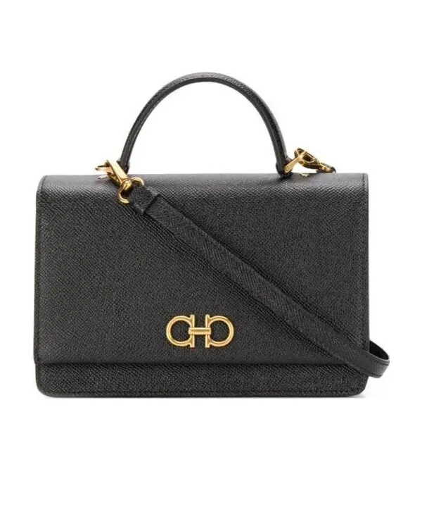 FERRAGAMO Gancini Logo Shoulder Bag