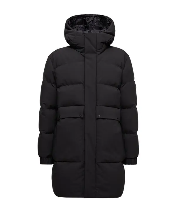 Moncler Avioth Hooded Long Down Jacket - Black