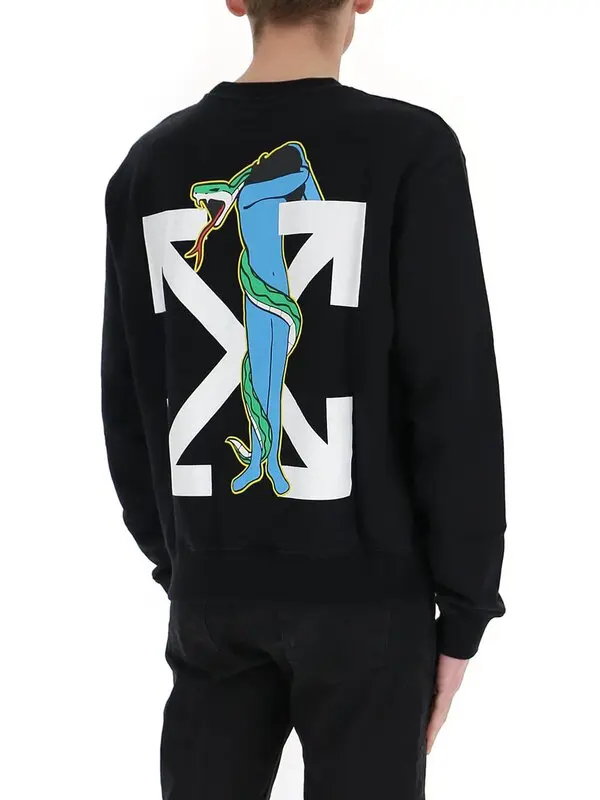 Off-White Cotton Arrows Motif Sweatshirt