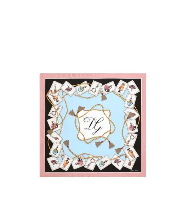 Dolce & Gabbana Dolce Gabbana Perfume Printed Scarf - Multicolor