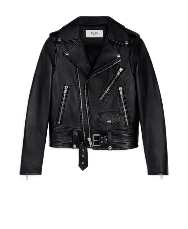 Celine Classic Biker Jacket In Soft Vintage Lambskin