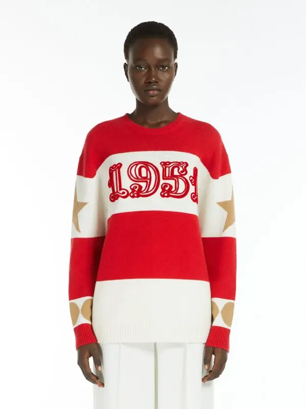 Max Mara Star Patterned Crewneck Jumper - Red