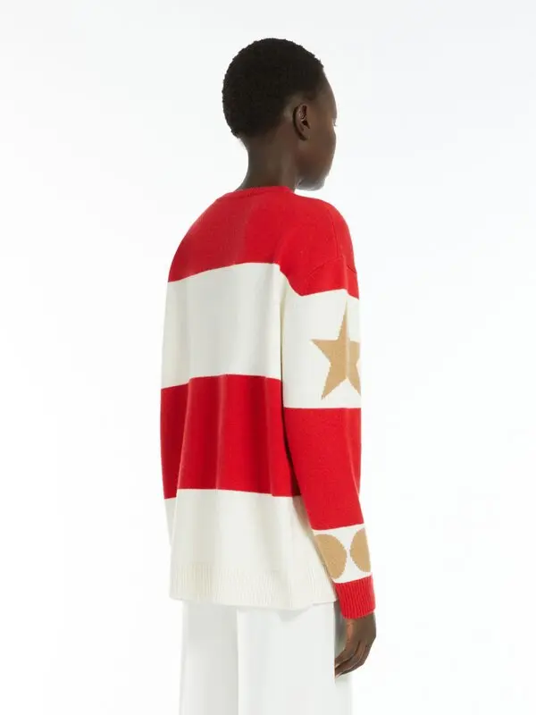 Max Mara Star Patterned Crewneck Jumper - Red