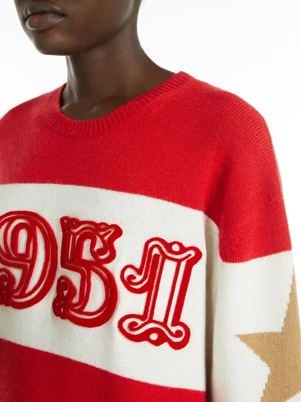 Max Mara Star Patterned Crewneck Jumper - Red