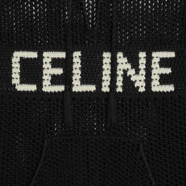 Celine Oversized Crocheted Cotton Hoodie