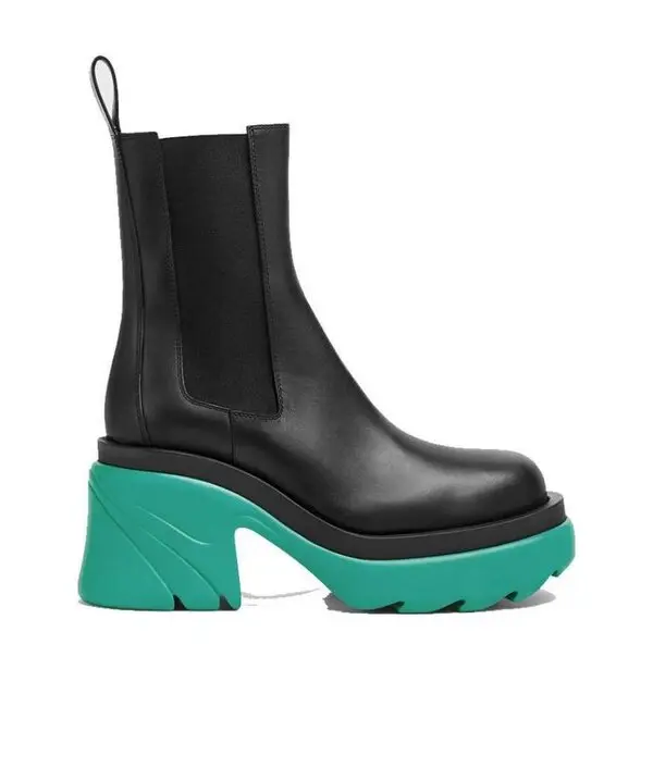 Bottega Veneta Flash Chelsea Boots - Black/sea King Blue