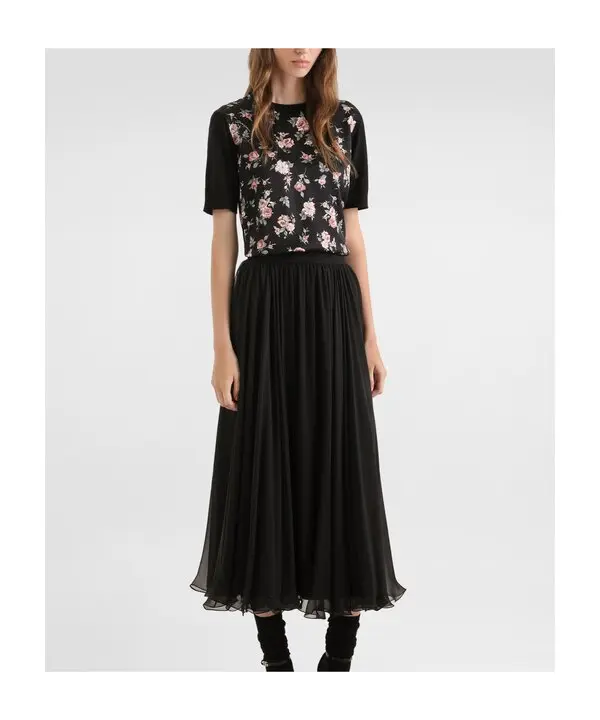 Dolce & Gabbana Semi-sheer Pleated Midi Skirt