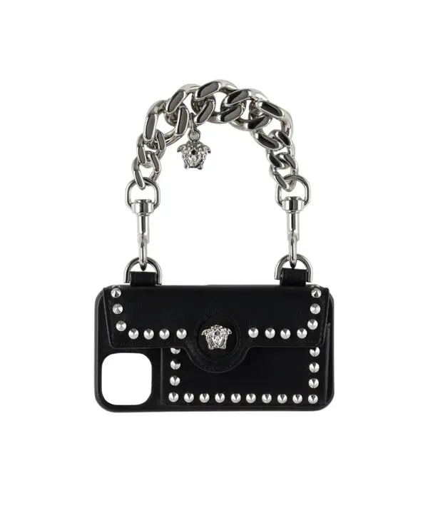 Versace Medusa-motif Chain Iphone Cover - Black