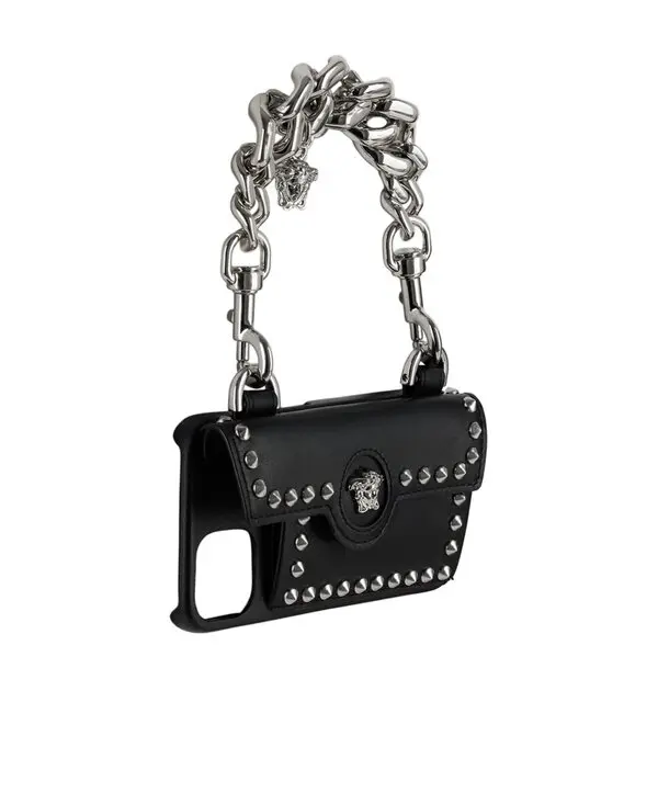 Versace Medusa-motif Chain Iphone Cover - Black