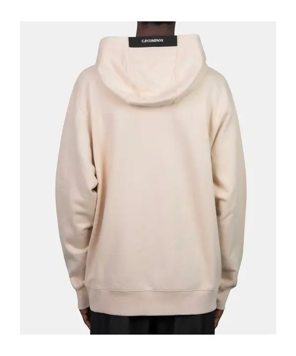 C.P. COMPANY Drawstring Hooded Sweatshirt With Mirrored Sleeve Details