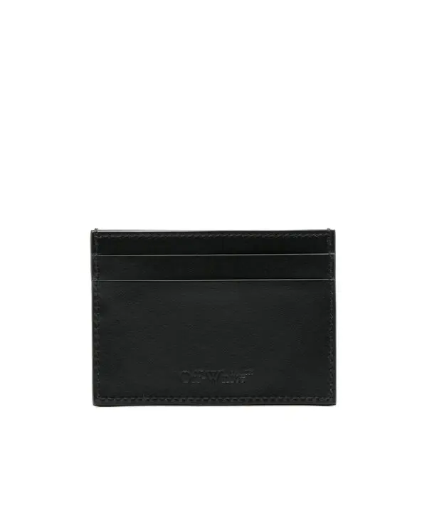 Off-White Heritage Logo Debossed Card Case - Black