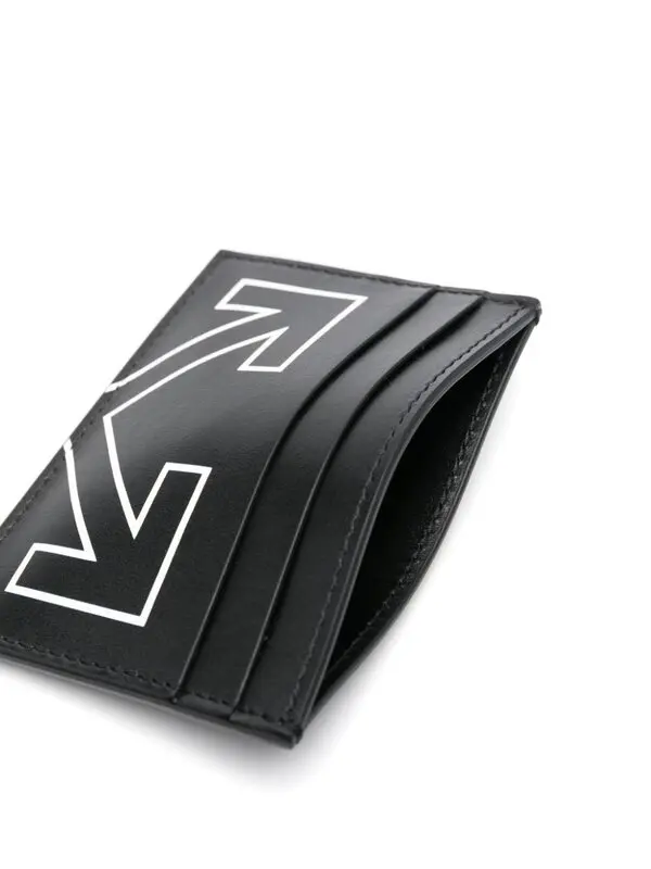 Off-White Heritage Logo Debossed Card Case - Black