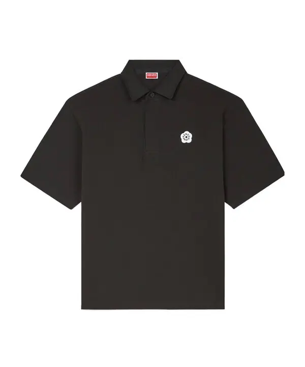 Kenzo Boke Flower 2.0 Embroidered Polo Shirt - Black