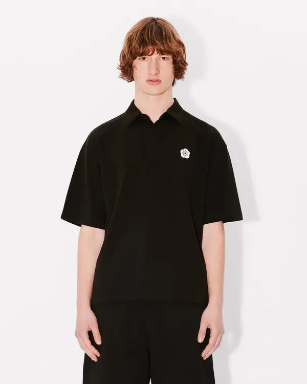 Kenzo Boke Flower 2.0 Embroidered Polo Shirt - Black