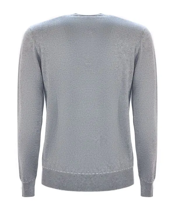 Eleventy Ribbed Trim Knitwear - Gray