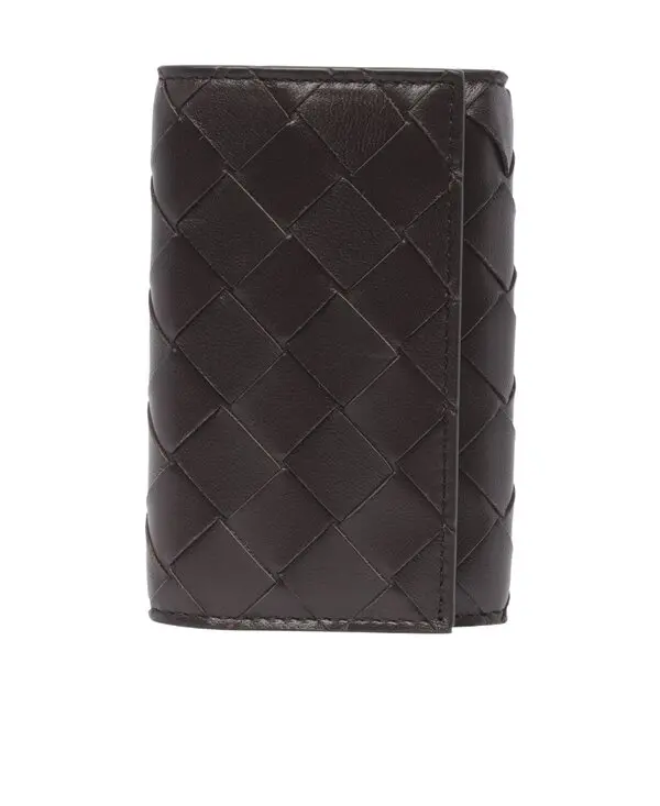 Bottega Veneta Intreccio Key Chain - Brown