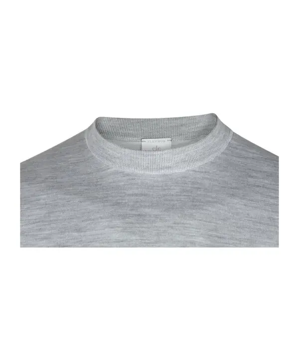 Eleventy Ribbed Crewneck Jumper - Gray