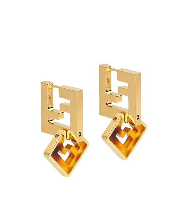 Fendi Forever Drop Earrings - Yellow