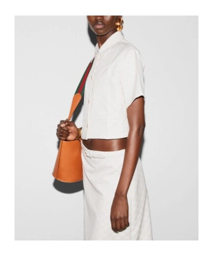 Gucci Gg Cotton Gabardine Short Sleeve Shirt