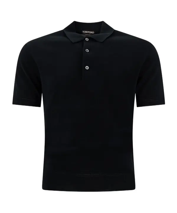 TOM FORD Fine Knit Short-sleeved Polo Shirt