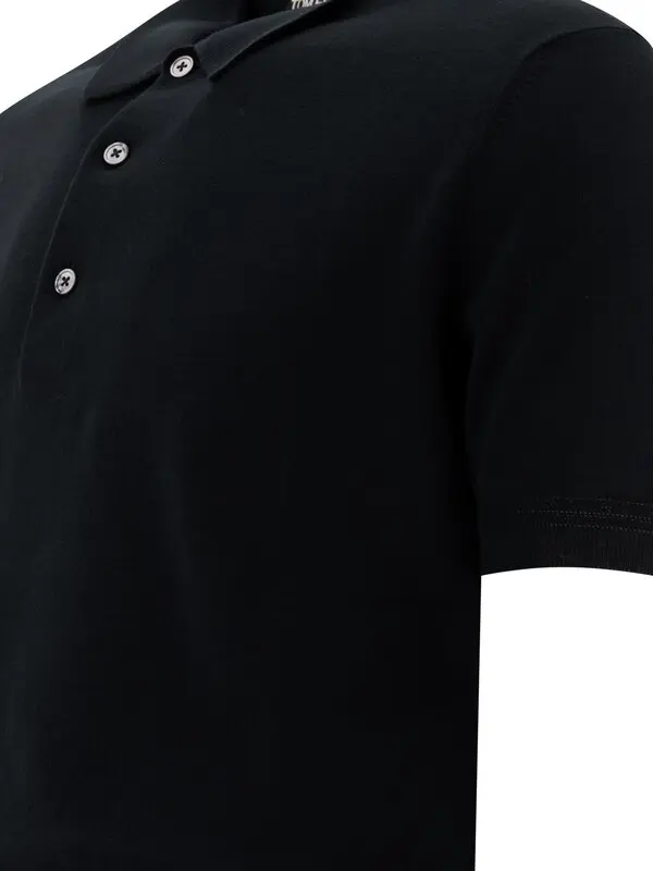 TOM FORD Fine Knit Short-sleeved Polo Shirt