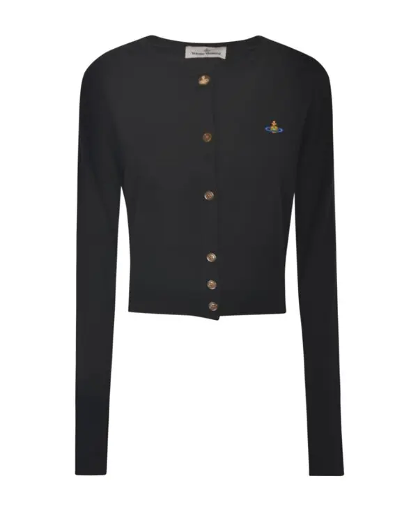 VIVIENNE WESTWOOD Orb Embroidered Cropped Cardigan